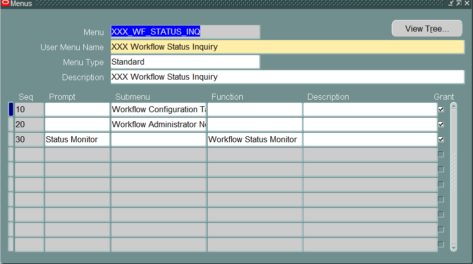 Creating Workflow Status Inquiry Responsibility To Monitor Workflows