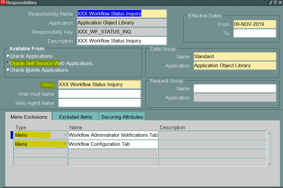 Creating Workflow Status Inquiry Responsibility To Monitor Workflows